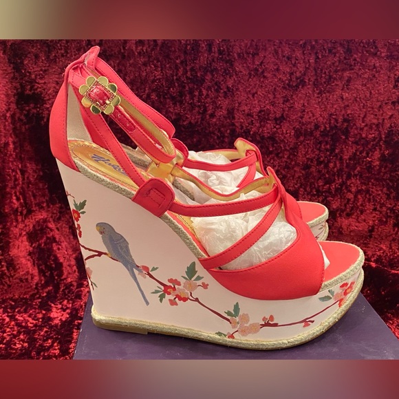 Hale Bob | Shoes | Bnib Hale Bob Platform Wedge Heels Never Worn Pink ...